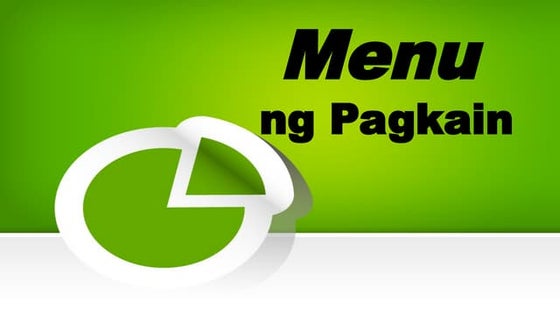MENU NG PAGKAIN_pptx | PPTX