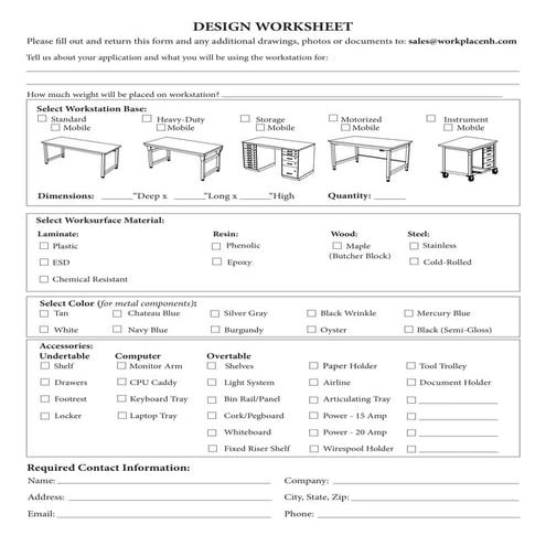 Design-Worksheet | PDF