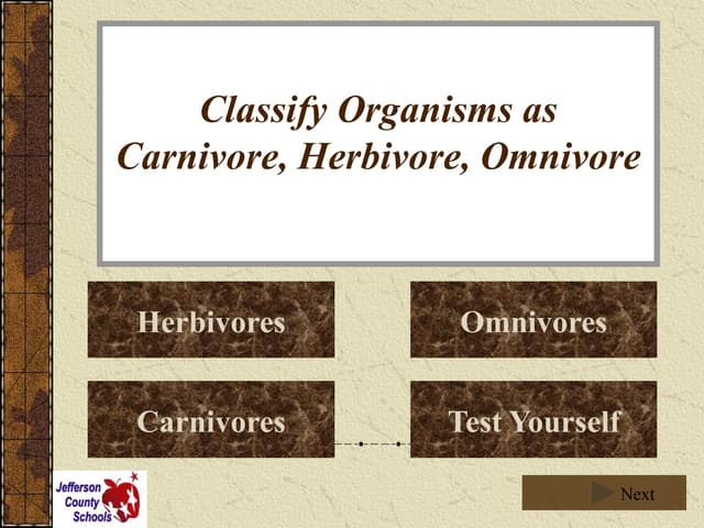 Herbivore, carnivore and omnivore animals | PPT