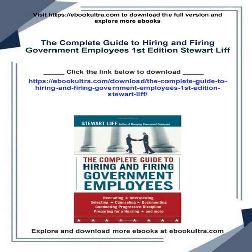 The Complete Guide to Hiring and Firing Government Employees 1st ...