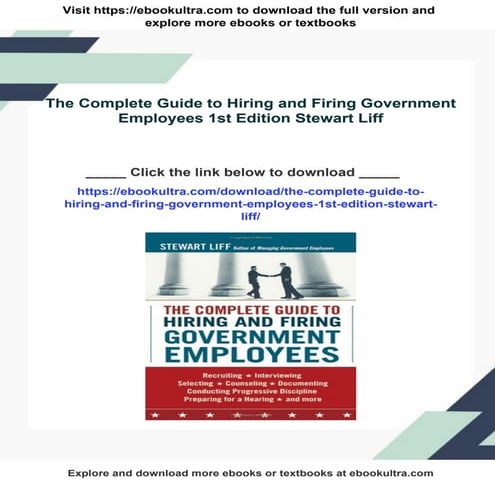 The Complete Guide to Hiring and Firing Government Employees 1st ...