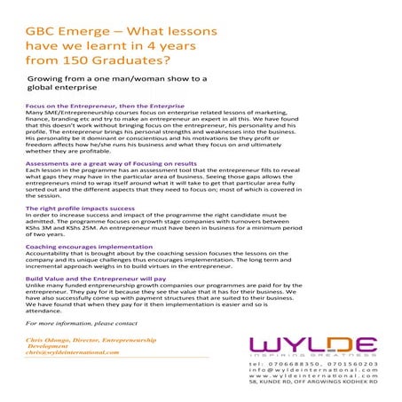GBC Lessons Learned | PDF
