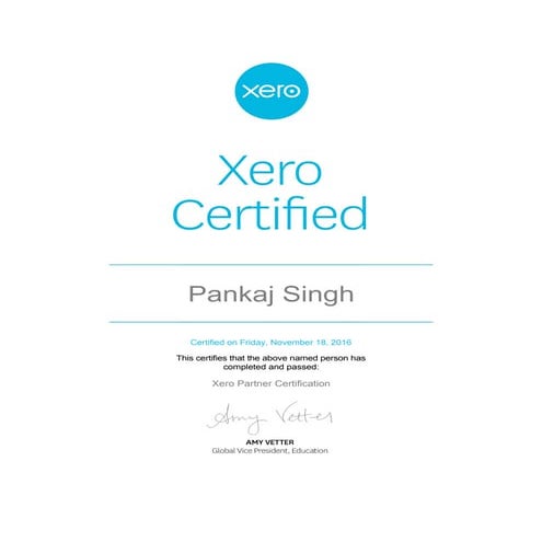 xero certificate | PDF