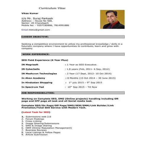 Vikas Resume | PDF