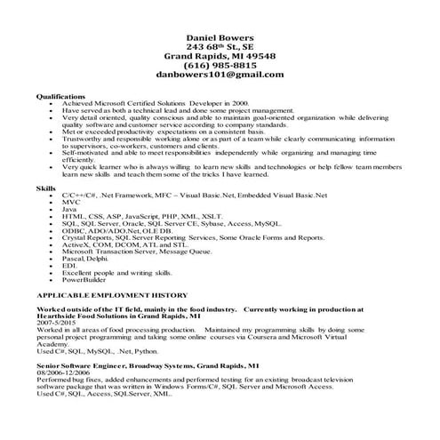 DSB resume | PDF