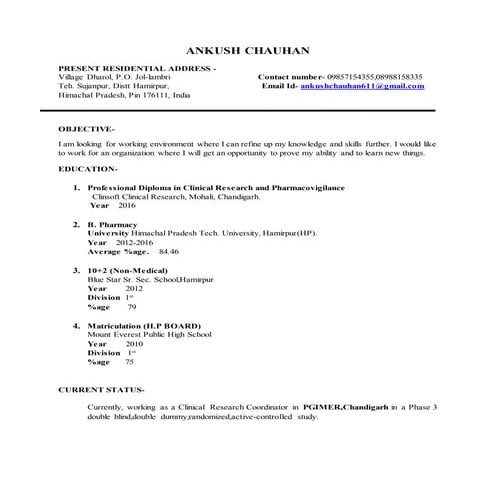 Ankush New Resume97 | DOC