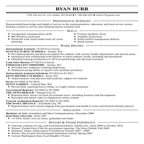 George Alexander's resume. January. 2017 | DOCX