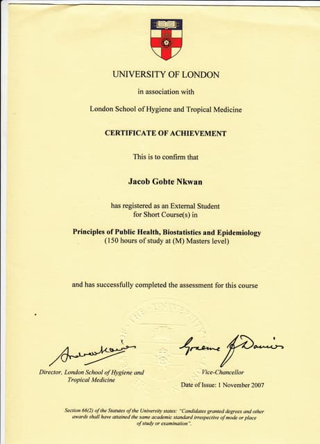 Hannah Proffitt Certificate of Attendance | PDF