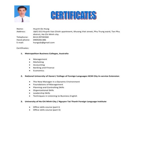 Certificates | PDF