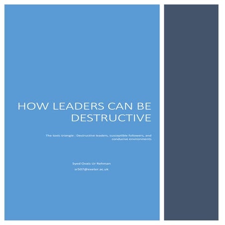 Toxic leadership ppt | PPTX