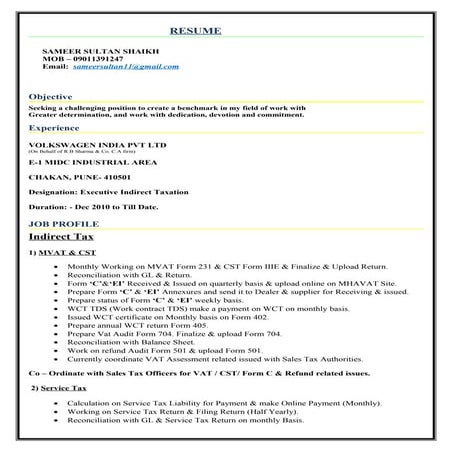 RESUME Sameer | PDF