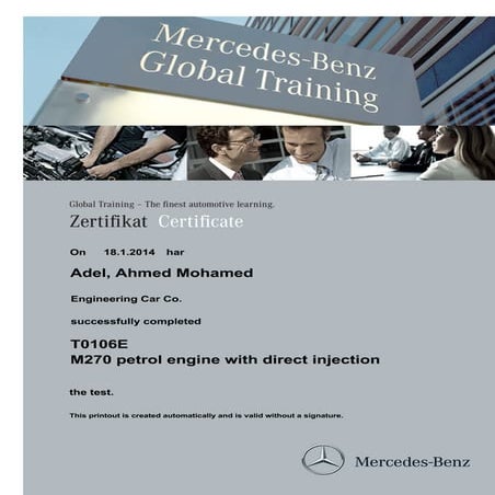 Benz certificate 2 | PDF