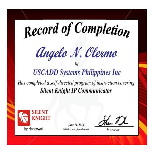 Angelo N.Olermo-IP Comm cert [32481] | PPT