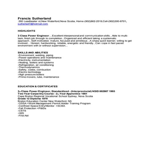 Francis Sutherland | DOCX