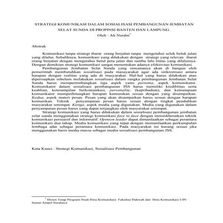 Strategi Komunikasi Pdf