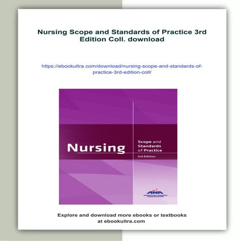 Nursing Scope and Standards of Practice 3rd Edition Coll. | PDF