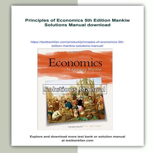 Principles of Economics 5th Edition Mankiw Solutions Manual | PDF