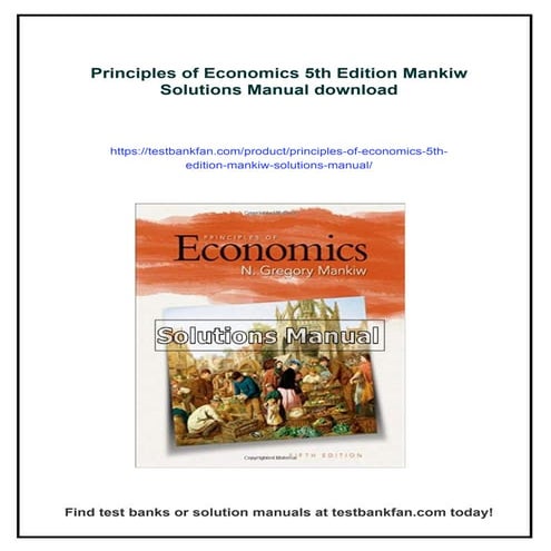 Principles of Economics 5th Edition Mankiw Solutions Manual | PDF