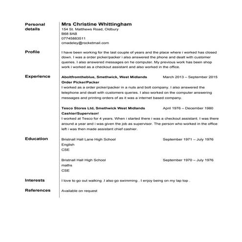 Matthew Hewitt CV | PDF