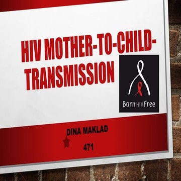 HIV mother-to-child-transmission | PPTX