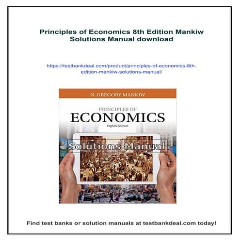 Principles of Economics 8th Edition Mankiw Solutions Manual | PDF