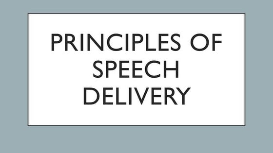 7. Speech Delivery | PPTX
