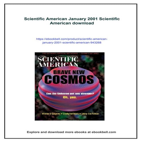 Scientific American January 2001 Scientific American | PDF