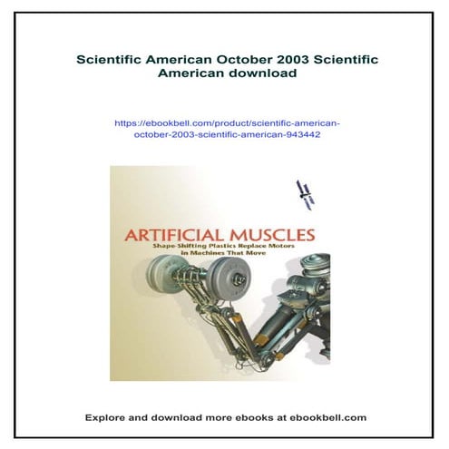 Scientific American October 2003 Scientific American | PDF
