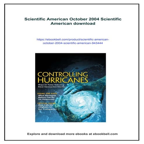 Scientific American October 2004 Scientific American | PDF
