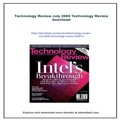 Technology Review July 2005 Technology Review | PDF