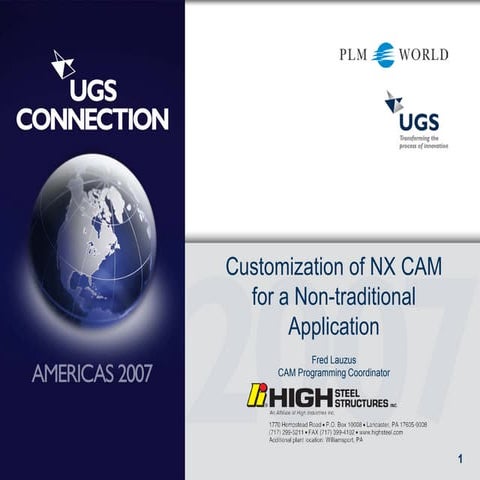 Customization of NX CAM for a Non-traditional Application | PDF