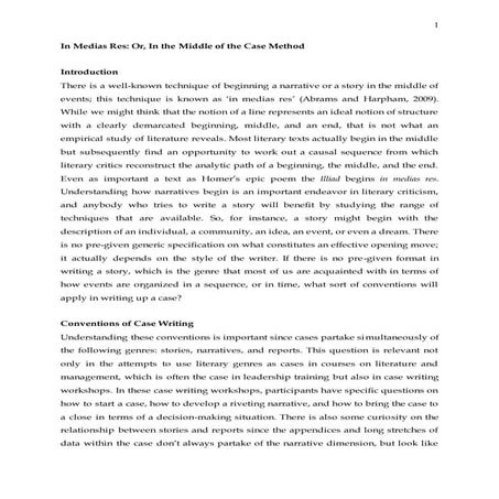 In Medias Res | DOCX
