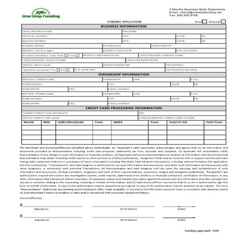 OSF MERCHANT APPLICATION | PDF