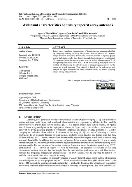 Design of Non-Uniform Linear Antenna Arrays Using Dolph- Chebyshev and ...