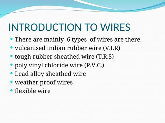 Types of Wires and Cables | PPT