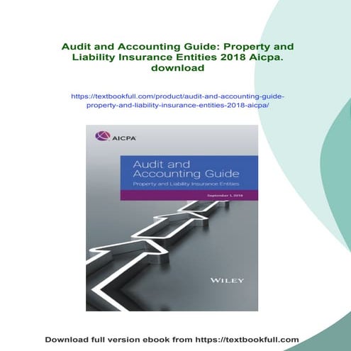 Audit and Accounting Guide: Property and Liability Insurance Entities ...