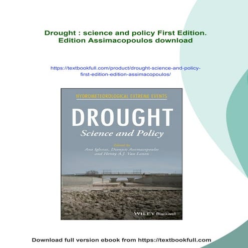 Drought : science and policy First Edition. Edition Assimacopoulos | PDF
