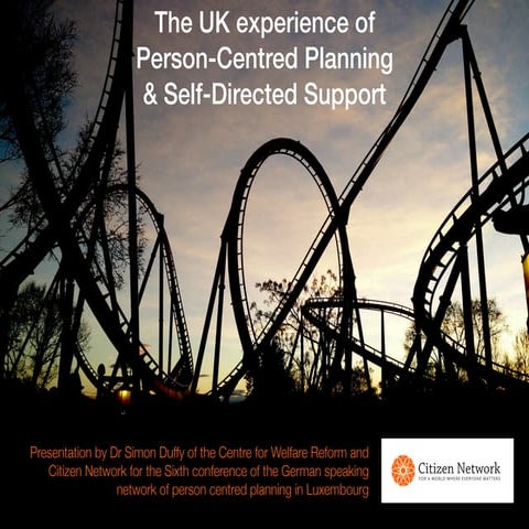 The UK experience of person-centred planning and self-directed support ...