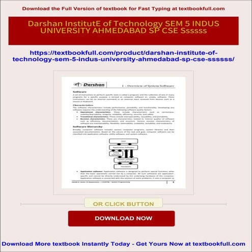 Get Darshan InstitutE of Technology SEM 5 INDUS UNIVERSITY AHMEDABAD SP CSE Ssssss PDF ebook ...