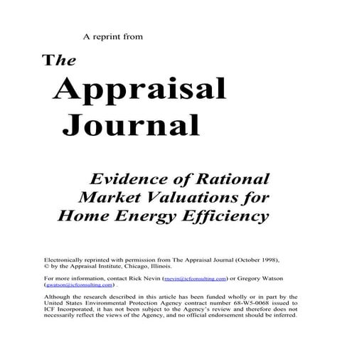 The Appraisal Journal: Evidence of Rational Market Valuations for Home ...