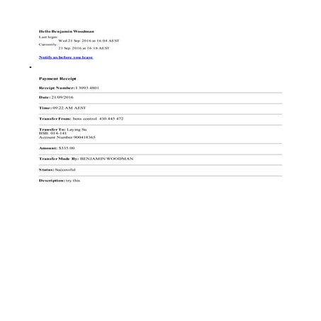 Hello Benjamin Woodman