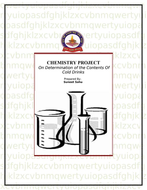 CHemistry project on HOney analysis | DOCX