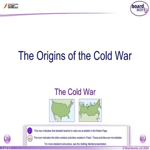 COLD WAR ORIGINS IGCSE YEAR 9 CAMBRIDGE CIE | PPT