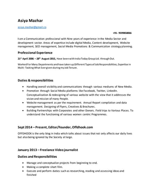 Afeefa Faisal | PDF | Video Production | Content Production