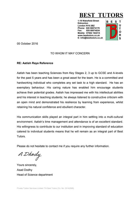 Caitlin Snead Reference Letter (3) | PDF