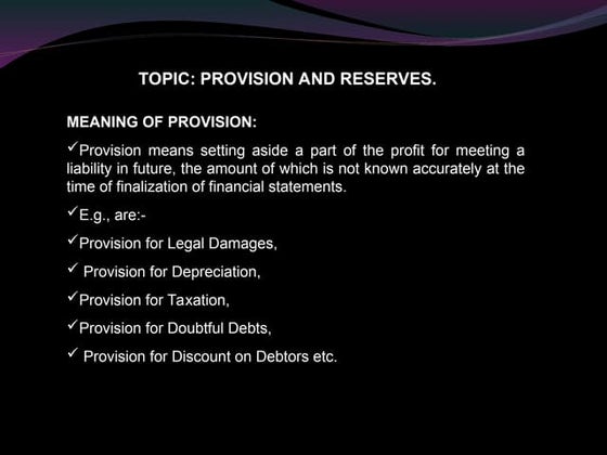 Secret Reserve | PDF