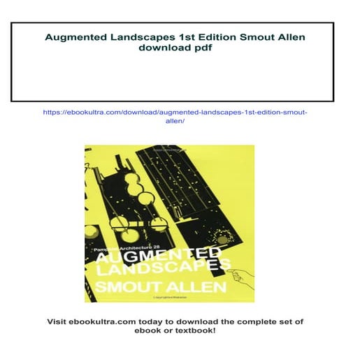 Augmented Landscapes 1st Edition Smout Allen | PDF