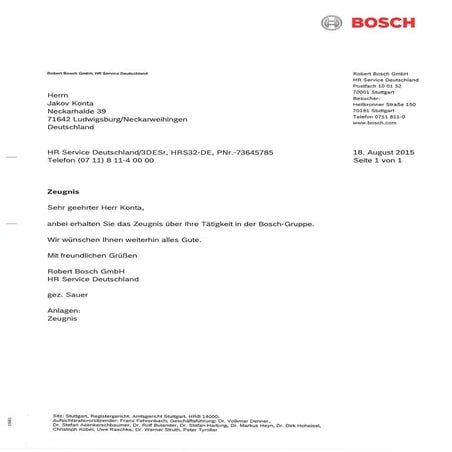 Bosch-certificate | PDF