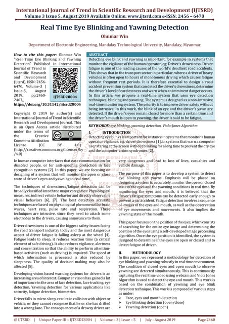 Driver drowsinees detection and alert.pptx slide | PPTX