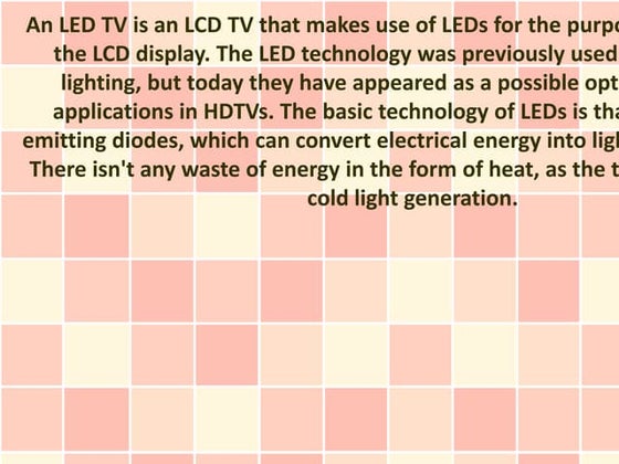 Led tv electronics | PPT